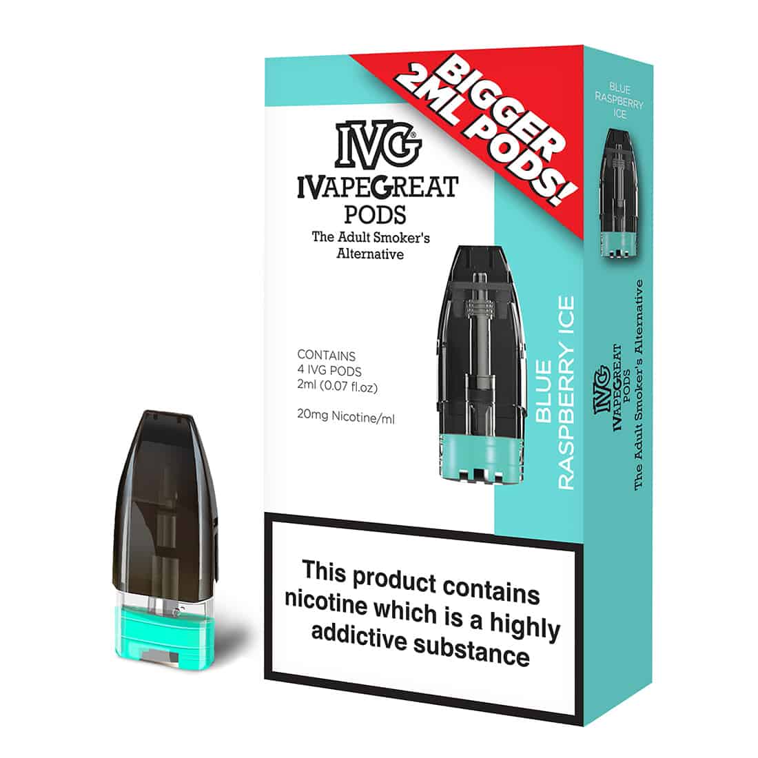 IVG - Blue Raspberry Ice POD - UK Vape Mob