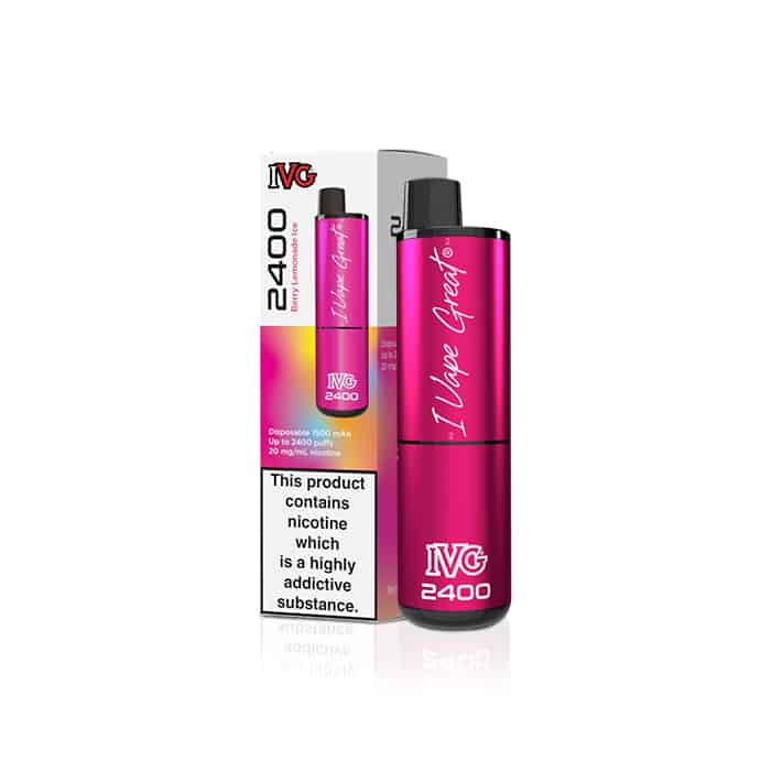 Berry Lemonade Ice IVG 2400 Disposable x 5 - UK Vape Mob